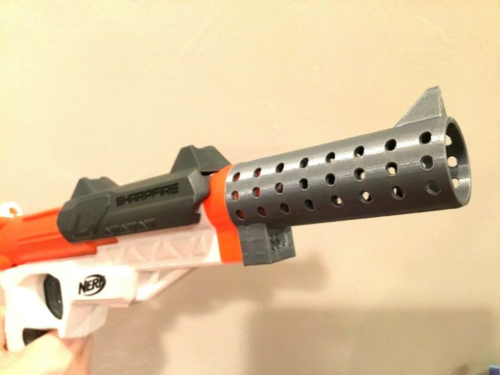 Nerf SharpFire Barrel Suppressor Attachment Extension Mod – Easy Slide On – So Sick With It