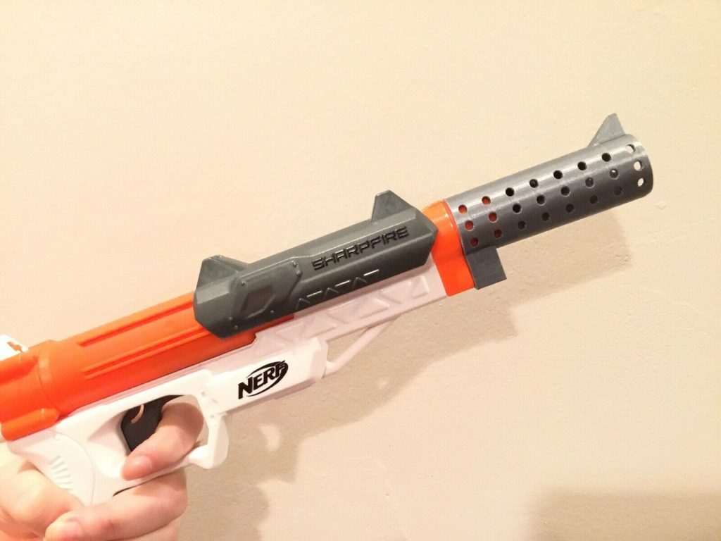 Nerf SharpFire Barrel Suppressor Attachment Extension Mod – Easy Slide On – So Sick With It