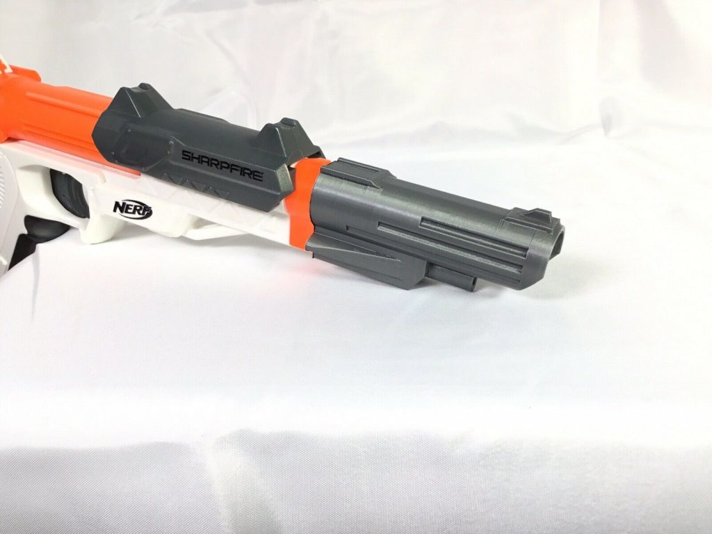 Nerf SharpFire Barrel (Body Count) Attachment Extension Mod – Easy Slide On – So Sick With It